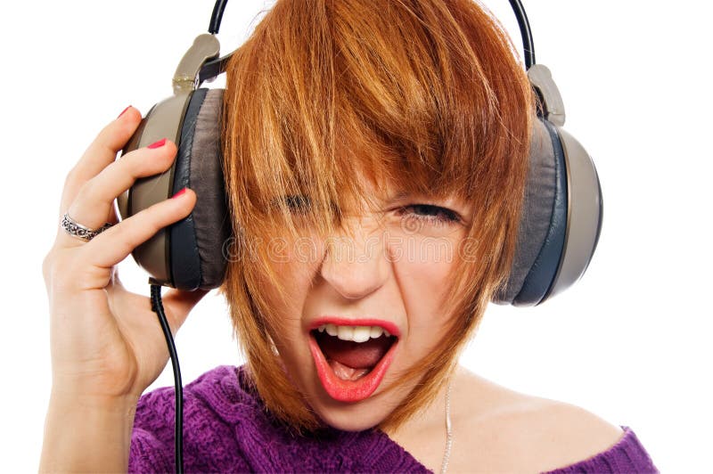 Excited by the music stock image. Image of caucasian - 10585057