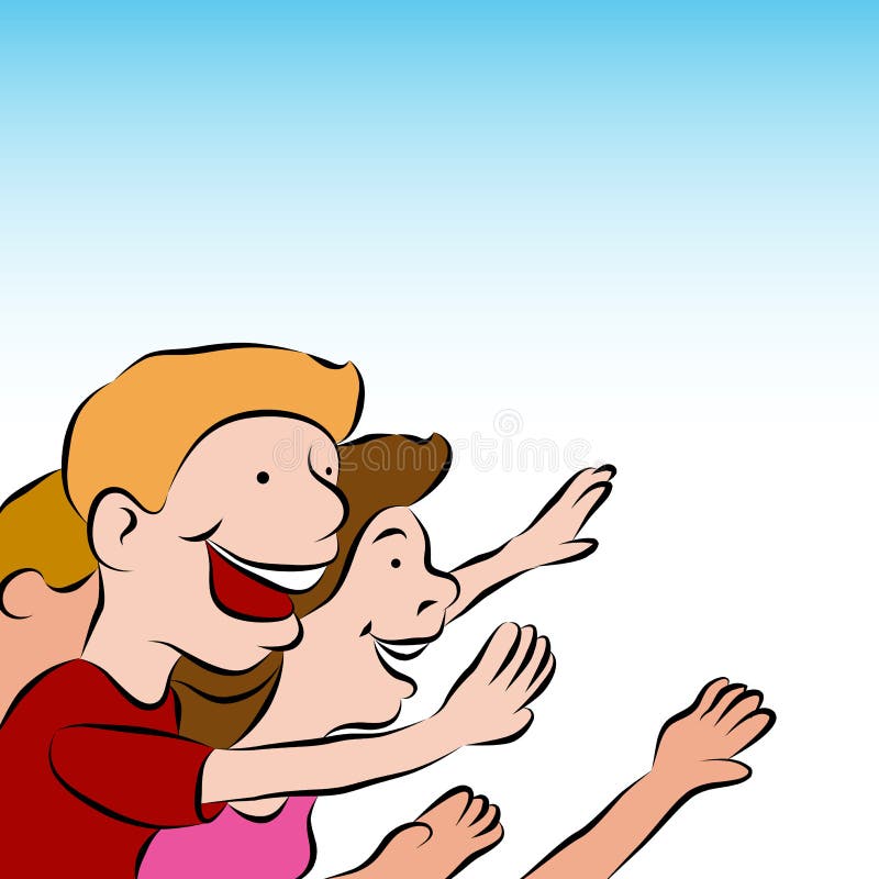 Excited People stock vector. Illustration of clip, copyspace - 19564105