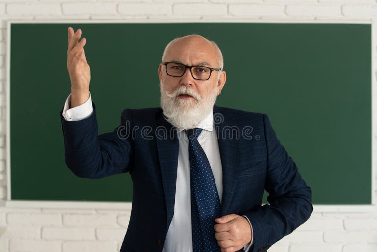 Excited Professor or Scientist in a Elegant Suit. Stock Photo - Image ...