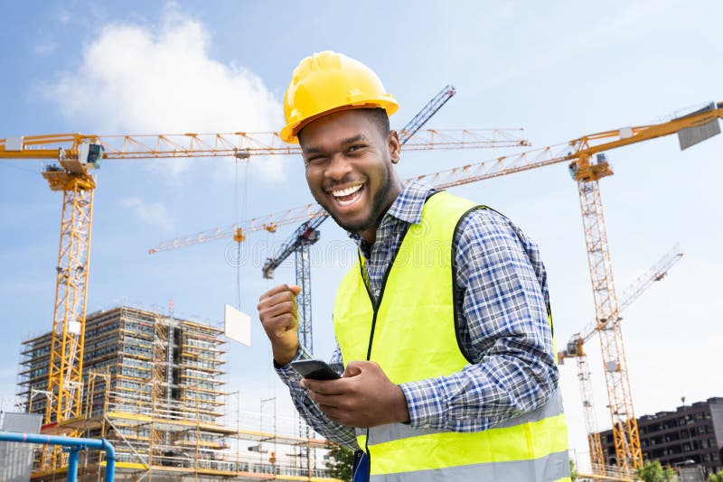 106 Excited Construction Worker Black Stock Photos - Free & Royalty ...