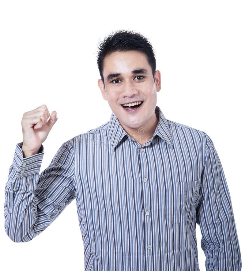 Excited Young Man stock image. Image of indian, male - 34089029