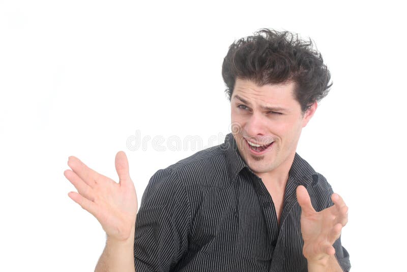 Excited young man stock image. Image of friendly, expression - 52569125