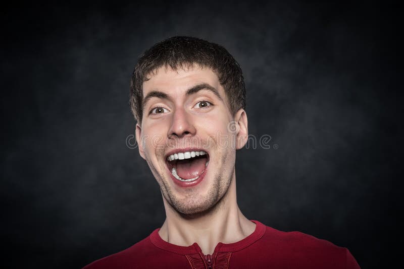 Excited young man. stock photo. Image of caucasian, delight - 67791164