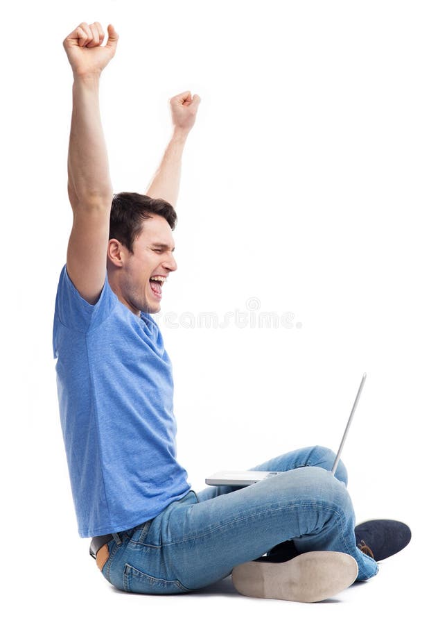 Excited young woman stock photo. Image of enjoying, screaming - 68479864
