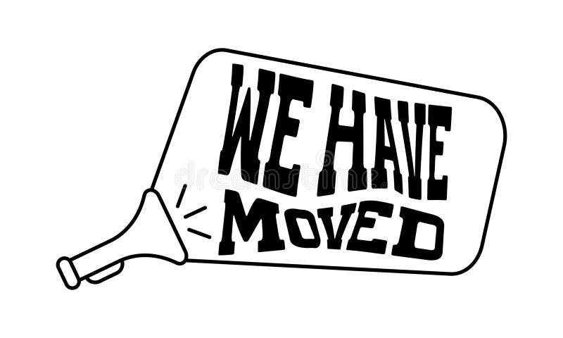 Exciting Announcement of Relocation with Bold Signage and Megaphone ...