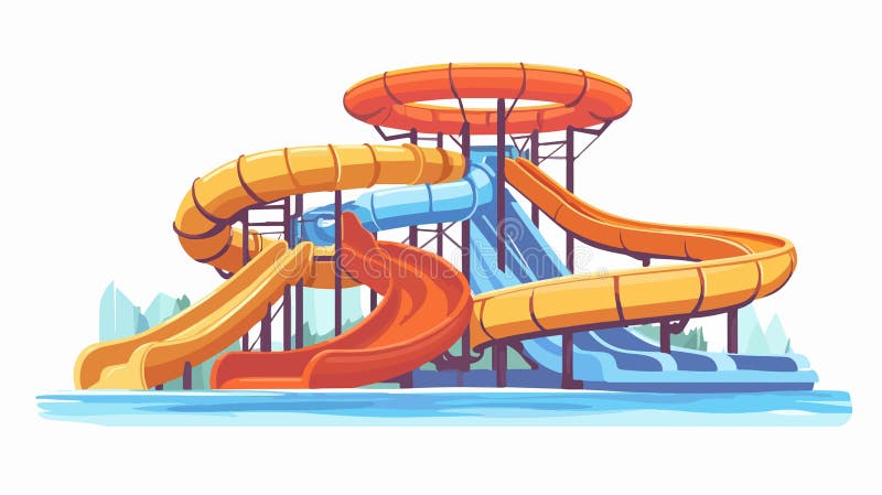 Exciting Aquapark Water Slides - Water Attractions Adventure Fun Stock ...