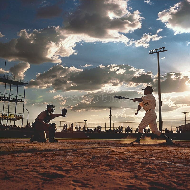 Exciting Baseball Match in Action! Stock Illustration - Illustration of ...