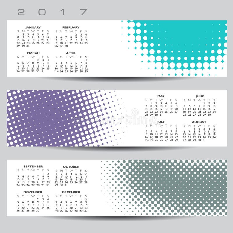 Exciting and Colorful Abstract Dot Calendar Stock Vector - Illustration ...