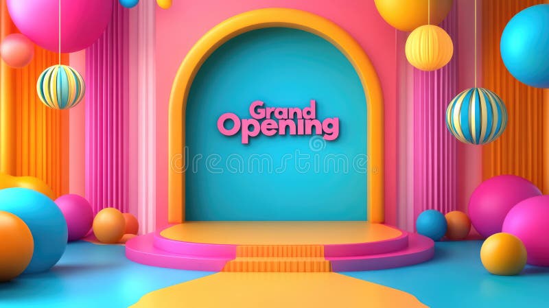 Exciting Colorful Grand Opening Event Setup Complete with Stunning ...