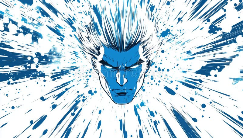 Exciting Comic Template Frame with Anime Pop Art Style Featuring ...