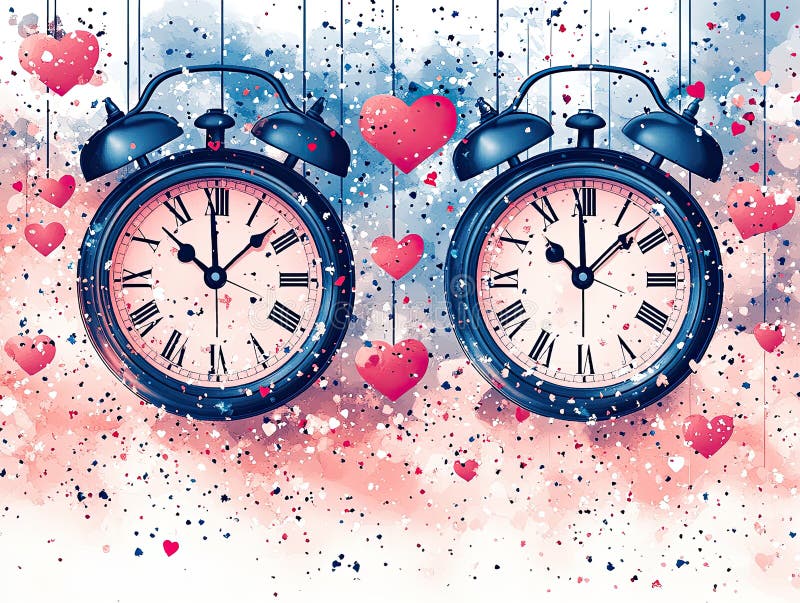 Exciting Countdown Timer Graphics with Clocks, Hearts, and Confetti in ...