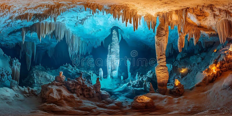 Exciting Deep Cave Exploration with Glowing Stalactites for a ...