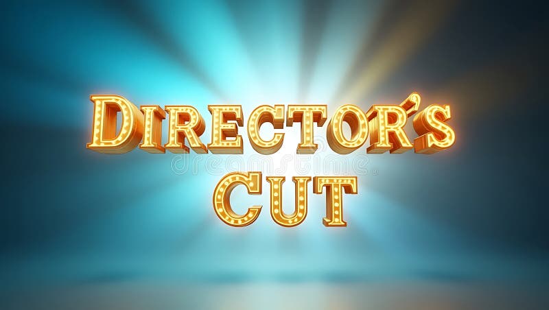Exciting Director S Cut Title Shining with Bright Lights and Dramatic ...