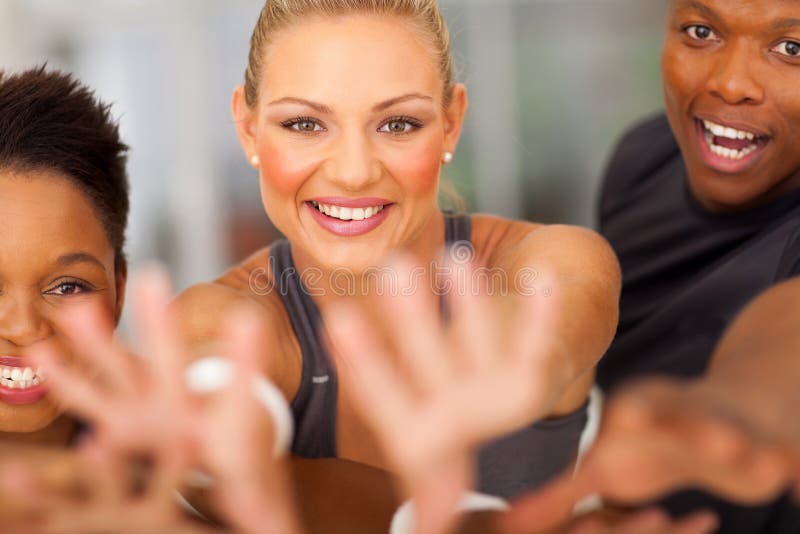 Exciting fitness team stock photo. Image of adult, close - 30914194