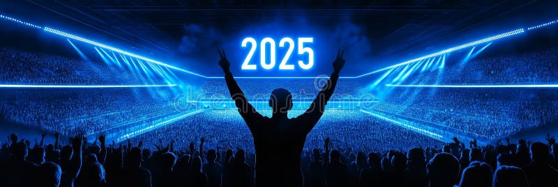 Exciting Future Event with Crowd Celebration a Vibrant Crowd Celebrates ...