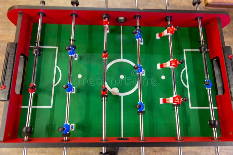 Exciting Game of Table Football Stock Image - Image of match, activity ...