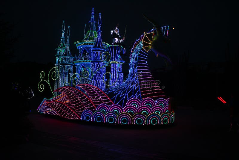 Exciting Light Show at Night Stock Photo - Image of park, special ...