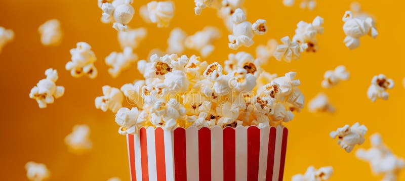 Exciting Motion Popcorn Kernels Cascading from Red Striped Bag ...