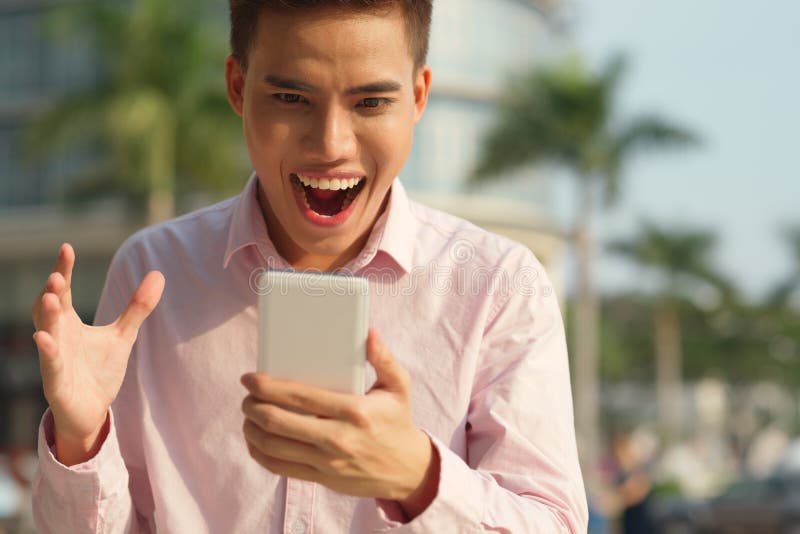 Exciting news stock photo. Image of outdoors, excited - 50770576