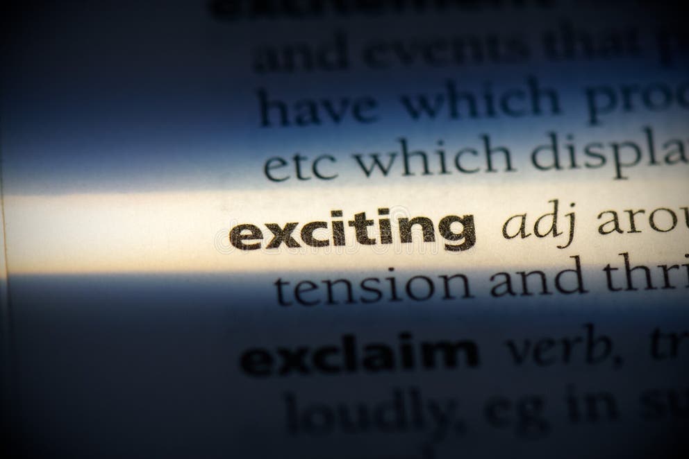 Exciting stock photo. Image of detail, definition, dictionary - 161578922