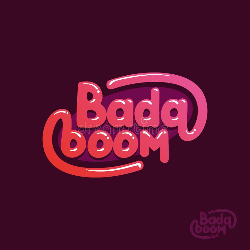 Exclamation Bada Boom for Candy Wrapper or a Poster Stock Vector ...