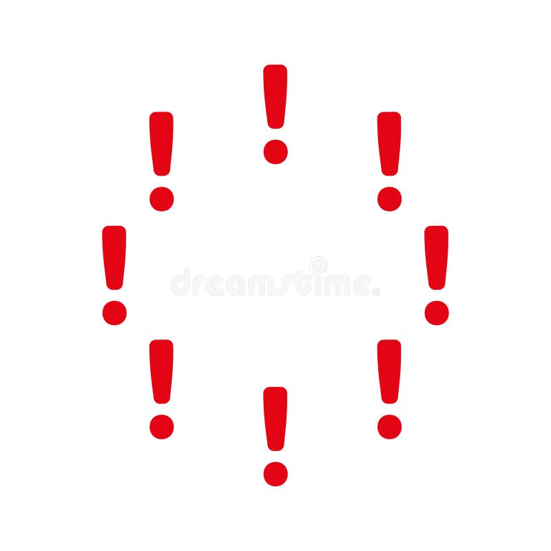 Exclamation circle frame. stock vector. Illustration of frame - 337494005