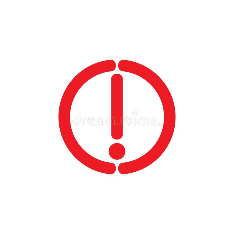 Exclamation in circle logo stock illustration. Illustration of alert ...