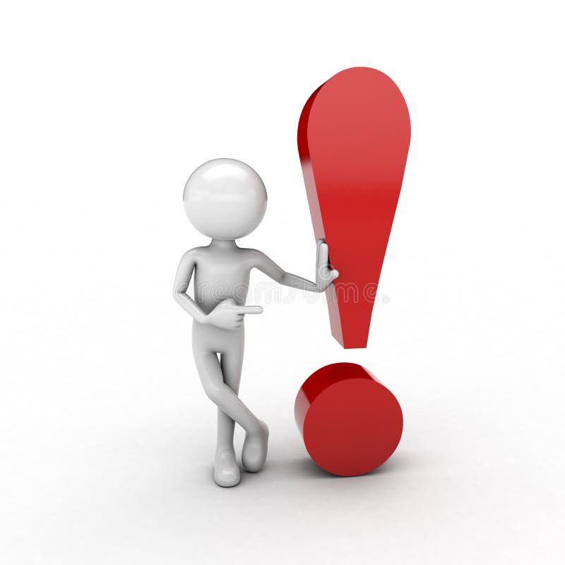 Exclamation Concept man stock illustration. Illustration of people ...