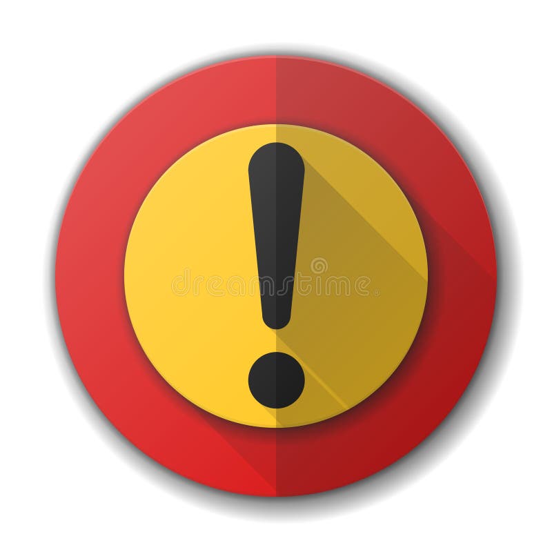 Exclamation Danger Alert Sign Label Illustration Stock Vector ...