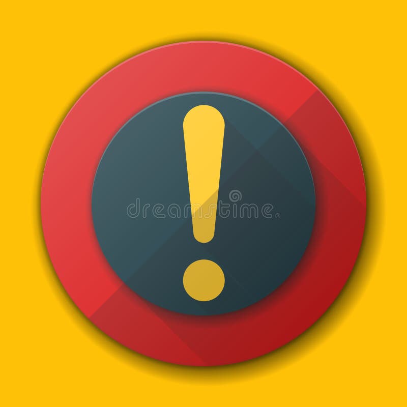 Exclamation Danger Alert Sign Label Illustration Stock Vector ...