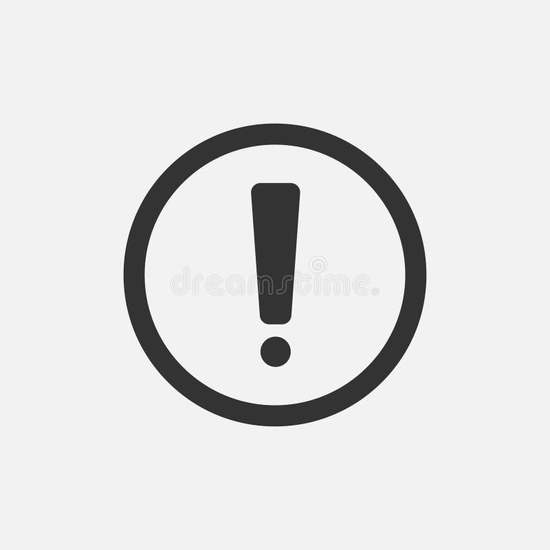 Exclamation Danger Sign in the Circle Stock Illustration - Illustration ...