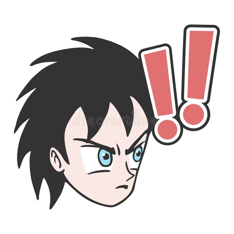 Exclamation Face Expression Stock Vector - Illustration of mark, tear ...