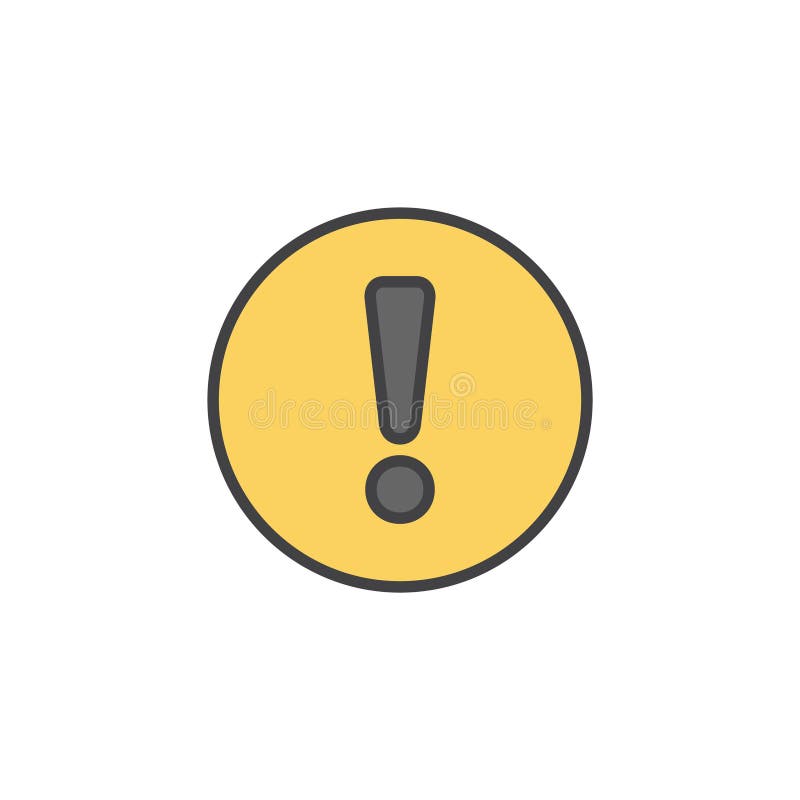 Exclamation Icon in Colored Version Stock Vector - Illustration of ...