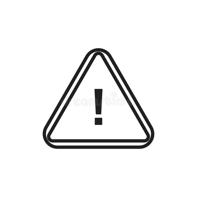 Exclamation Icon Simple Thin Outline Stock Vector - Illustration of ...