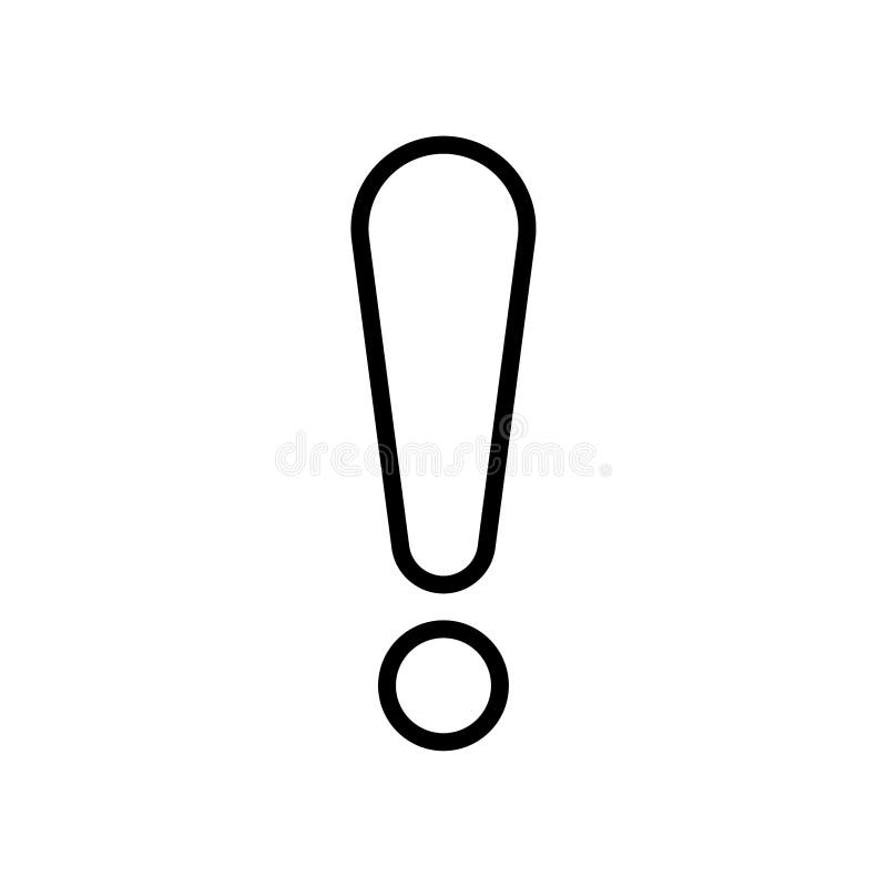 Exclamation Icon Vector Design Template in White Background Stock ...