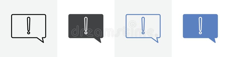 Exclamation Icon Vector Set Use for Web Stock Vector - Illustration of ...