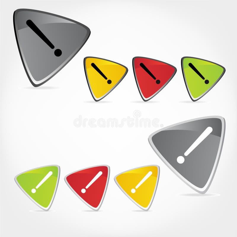 Exclamation Icons. stock vector. Illustration of industrial - 14587371