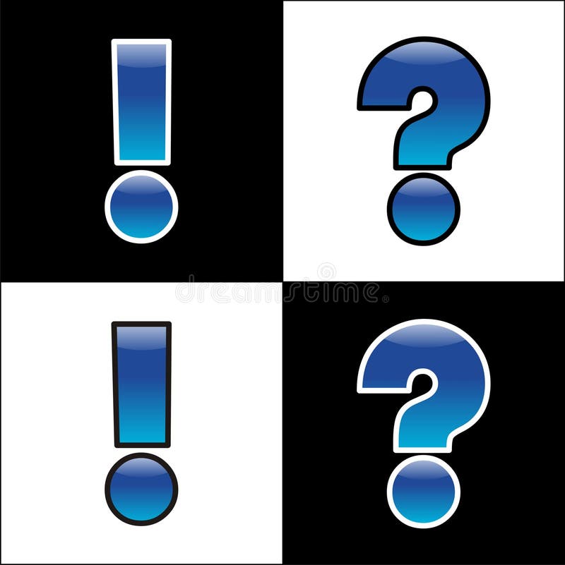 Exclamation and Interrogation Stock Vector - Illustration of isolated ...
