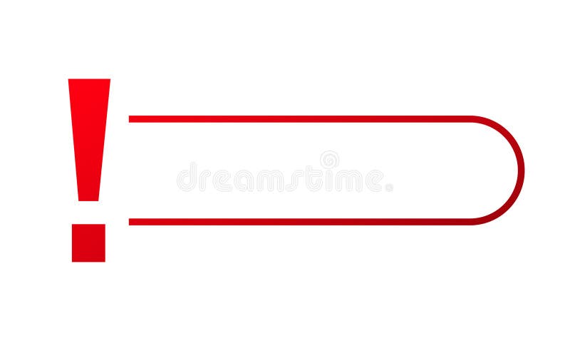 Exclamation Line Box Attention Vector Text Banner Stock Vector ...