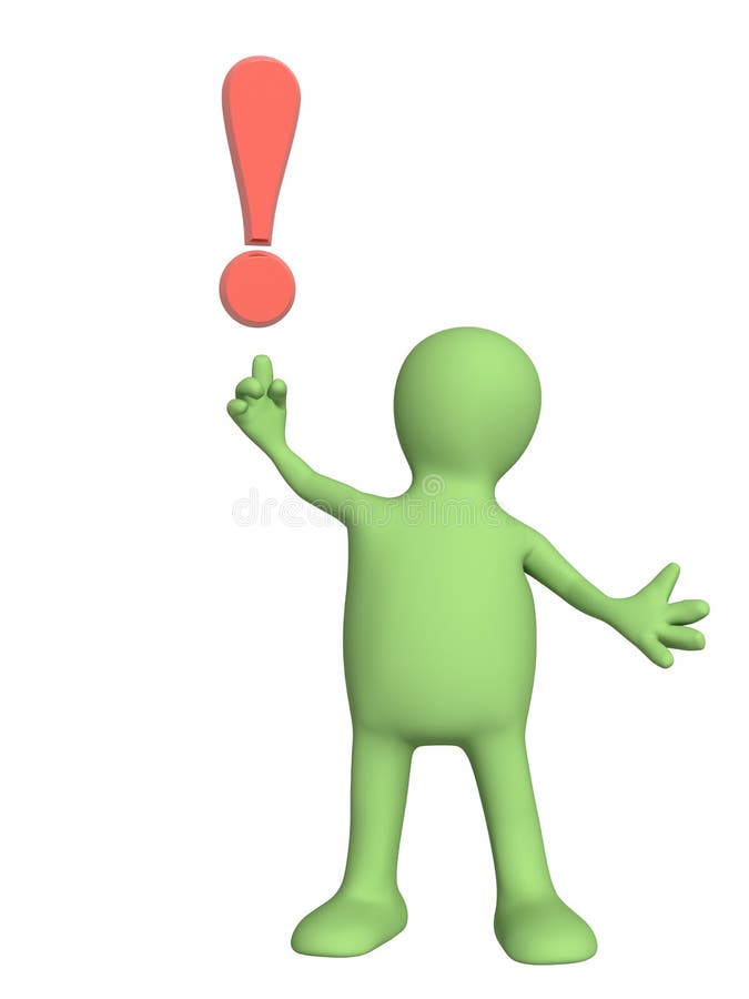 Exclamation Mark of Red Color Stock Illustration - Illustration of ...