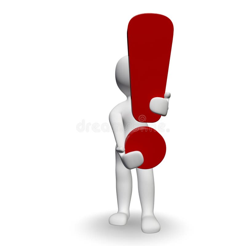 11+ Isolated 3d human exclamation mark Free Stock Photos - StockFreeImages