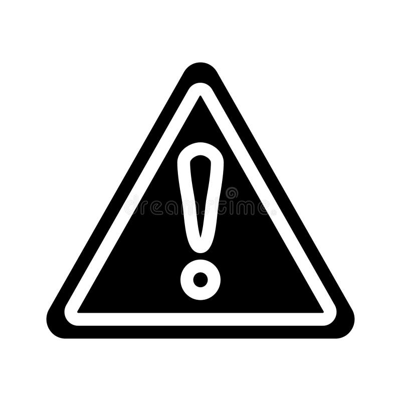Exclamation Mark Alert Glyph Icon Vector Illustration Stock Vector ...