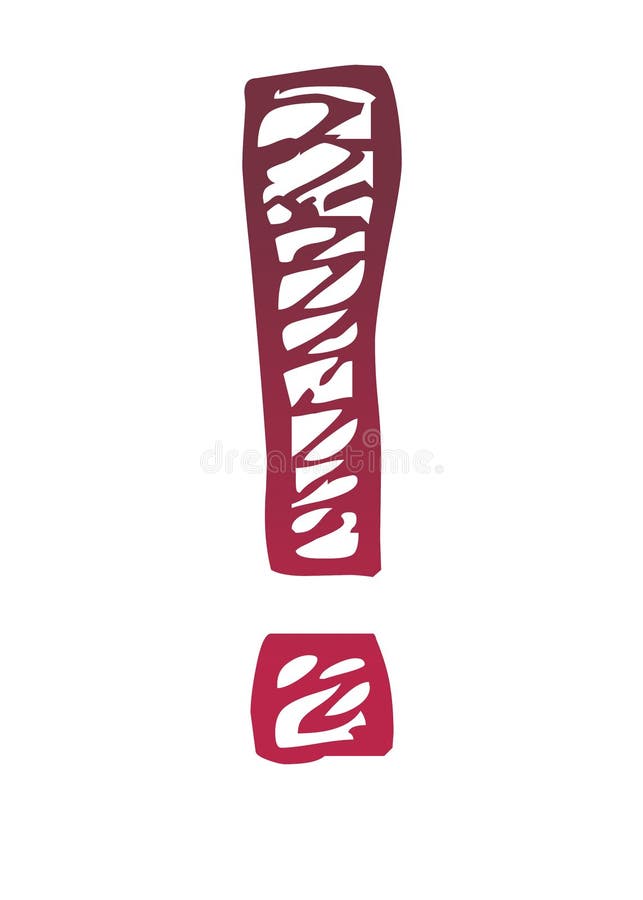 Exclamation Mark of the Alphabet Made with Blue and White Rope Stock ...