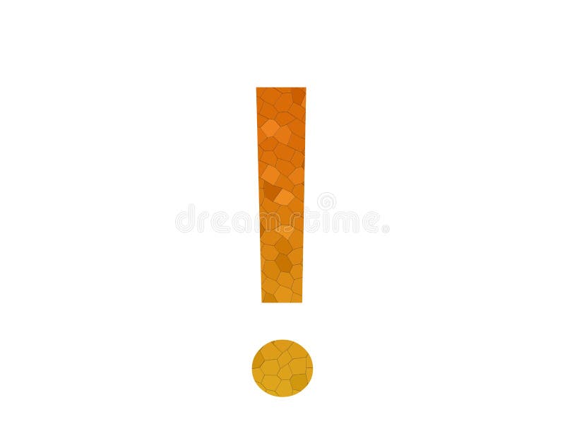Exclamation Mark of the Alphabet Made with a Color Gradient from Yellow ...