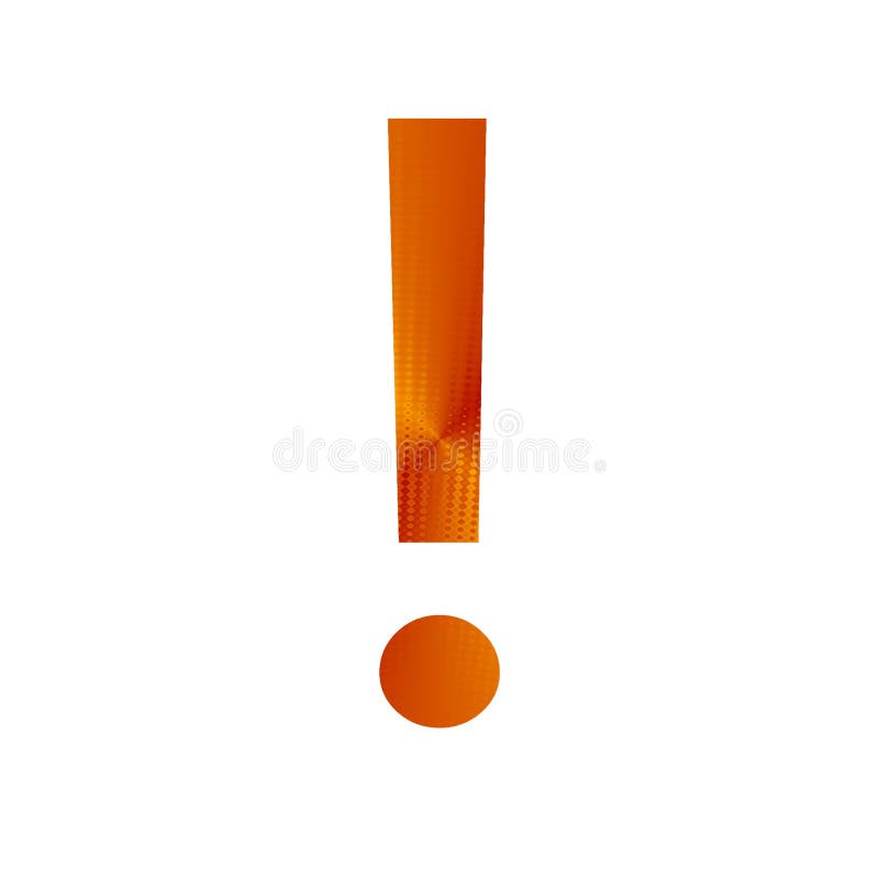 Exclamation Mark of the Alphabet Made with Orange and Yellow Background ...