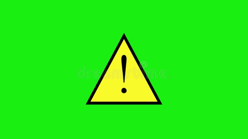 Exclamation Mark Animation, on Green Background. Stock Video - Video of ...