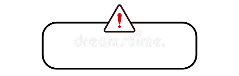 Exclamation Mark on Blank Rounded Frame Template Stock Vector ...