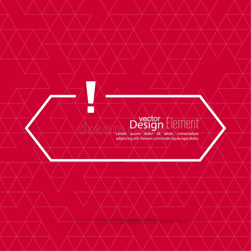 Exclamation Mark Blank Template. Stock Vector - Illustration of failure ...