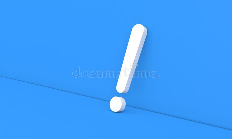 Exclamation Mark on a Blue Background . Stock Illustration ...
