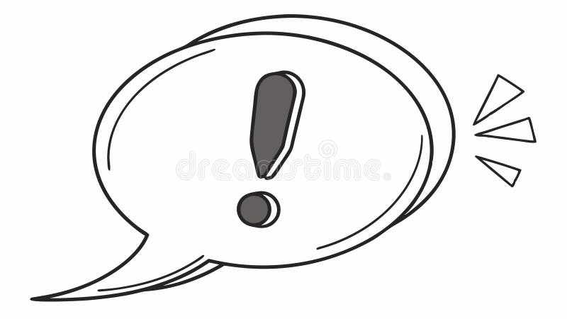 Exclamation Mark Bubble, Important Alert Vector Icon, Vector Design ...